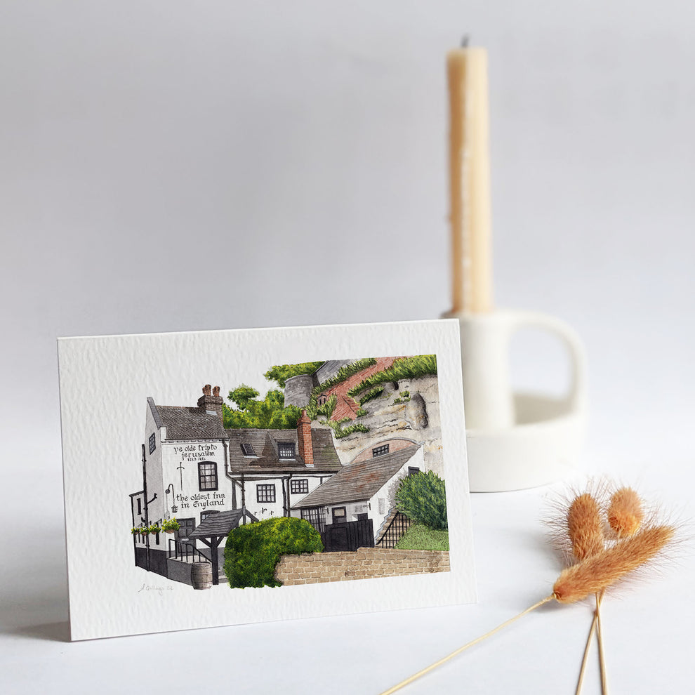 Nottingham - Ye Olde Trip to Jerusalem - Greeting card with envelope ...